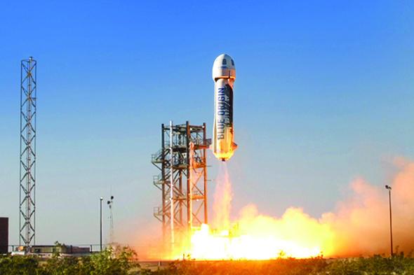 Saudi- Reusable Bezos rocket revisits space
