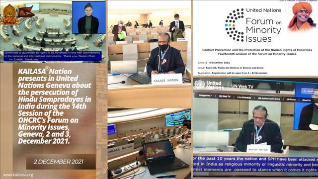 KAILASA Nation, led by SPH Nithyananda Paramashivam, speaks on behalf ...