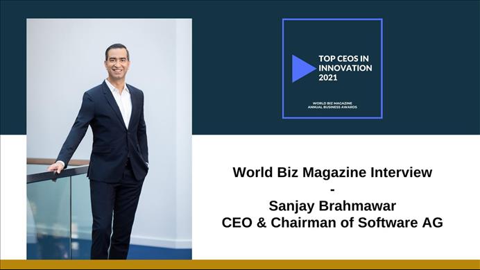 Sanjay Brahmawar, CEO of Software AG honored by World Biz Magazine Awards with 'Top 100 ...