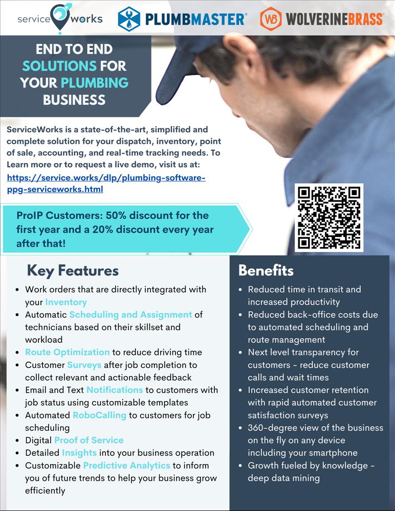 Announcing End-To-End Solutions For Plumbing Businesses With Serviceworks