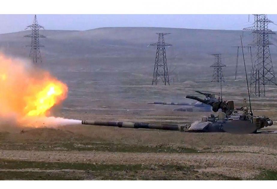 Azerbaijani Army Tank Units Perform Military Tasks To Remain Combat Ready