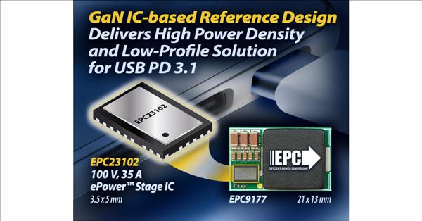 USB PD 3.1 High Power Density And Low-Profile Solutions Using EPC Gan Integrated Power Stage