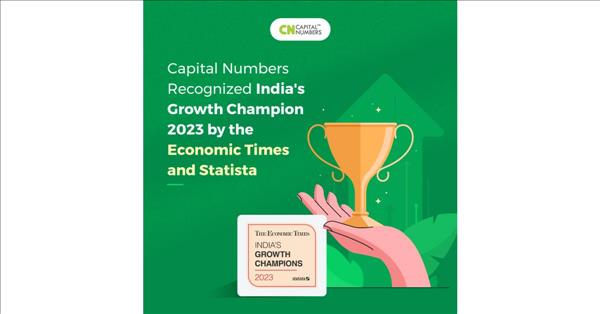 Capital Numbers Recognized India's Growth Champion 2023 By The Economic Times And Statista