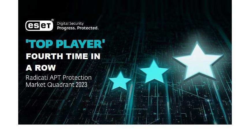 ESET Named Top Player In Radicati Market Quadrant For The Fourth Time