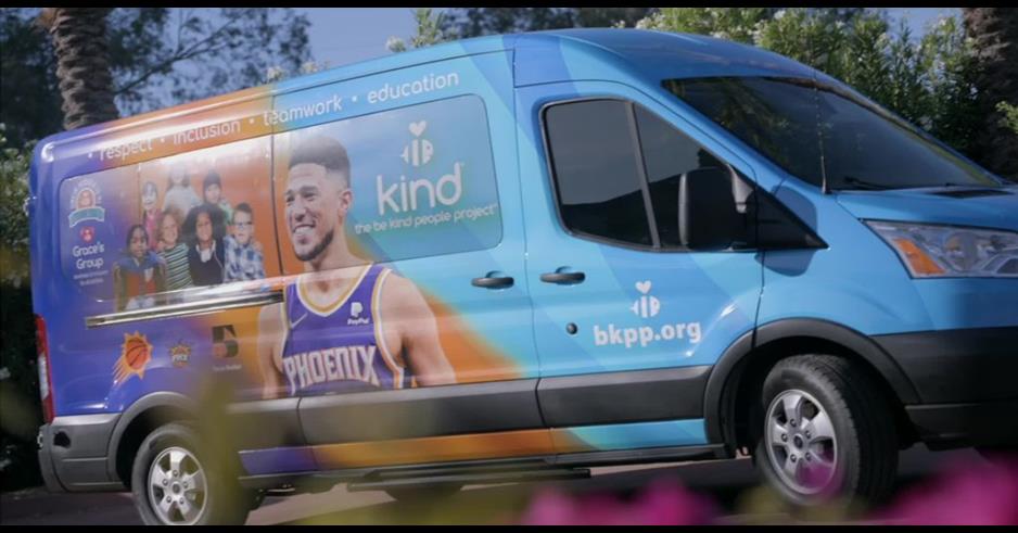 BE KIND Booker Van Funded By Phoenix Suns Charities And Devin Booker's ...