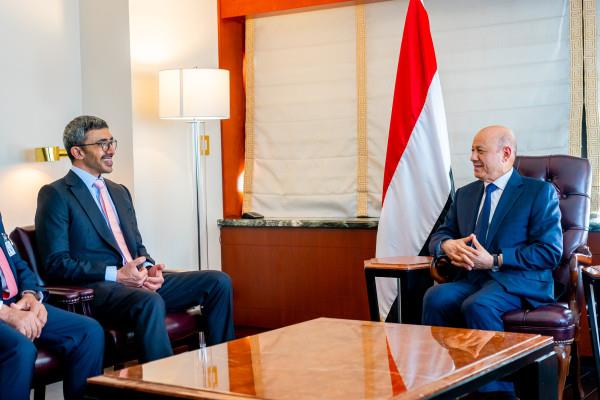 Abdullah Bin Zayed Meets Chairman Of Yemen's Presidential Leadership ...