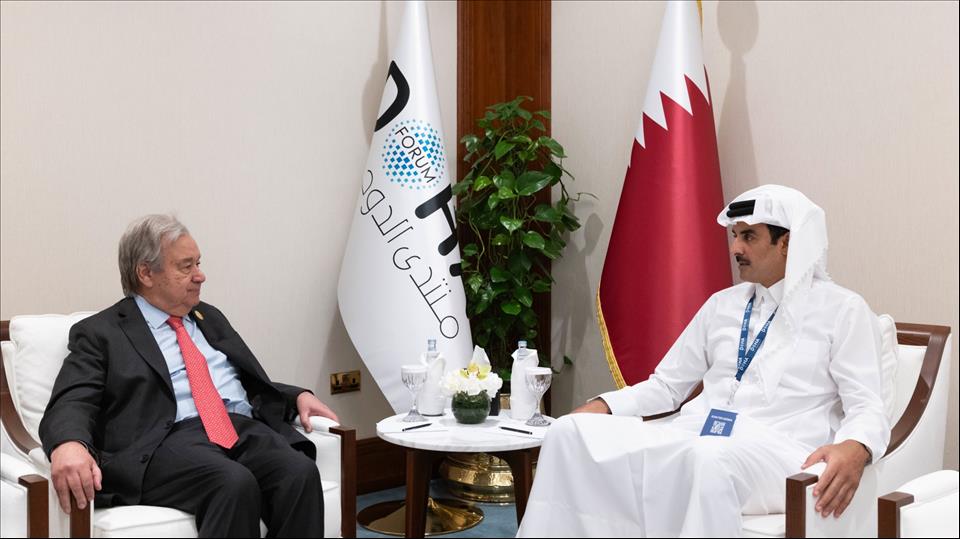 Qatari Amir, UN Chief Discuss Gaza Developments In Doha Meeting