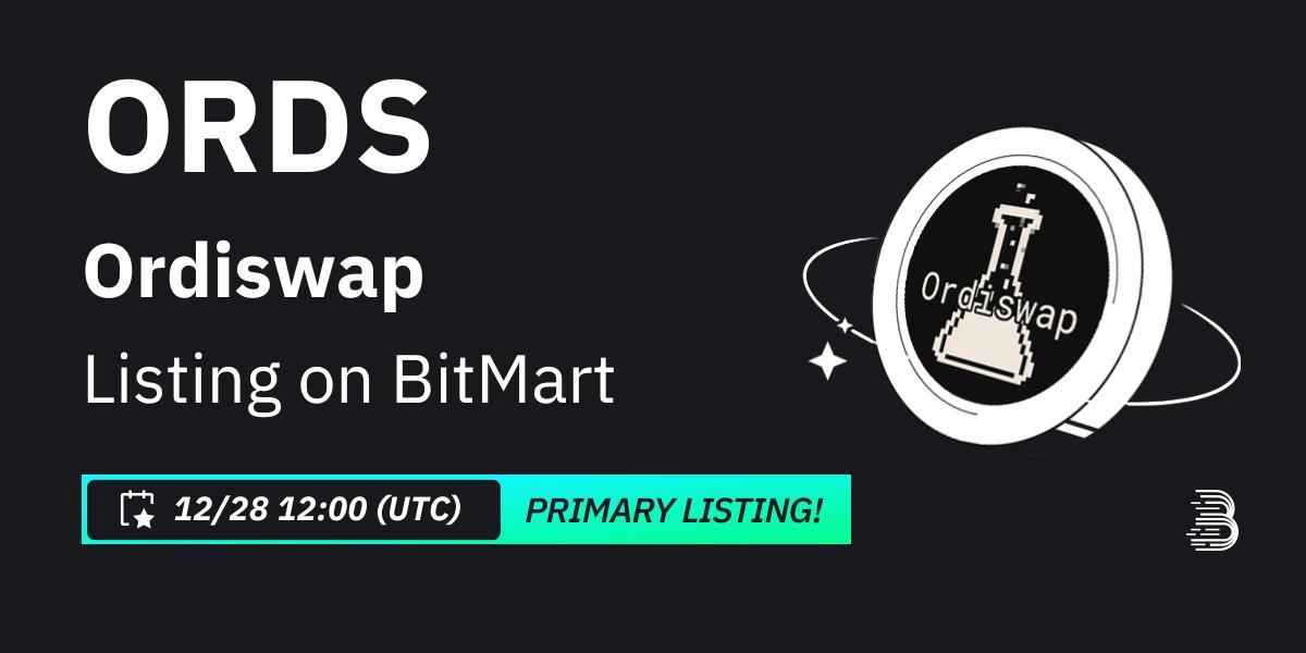 Ordiswap (ORDS), A Groundbreaking Protocol, To List On Bitmart Exchange