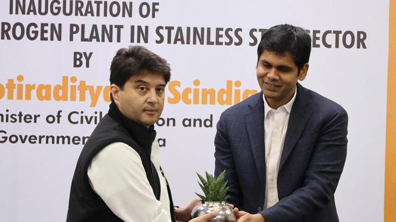India's First Green Hydrogen Plant In Jindal Steel Inaugurated By Union ...