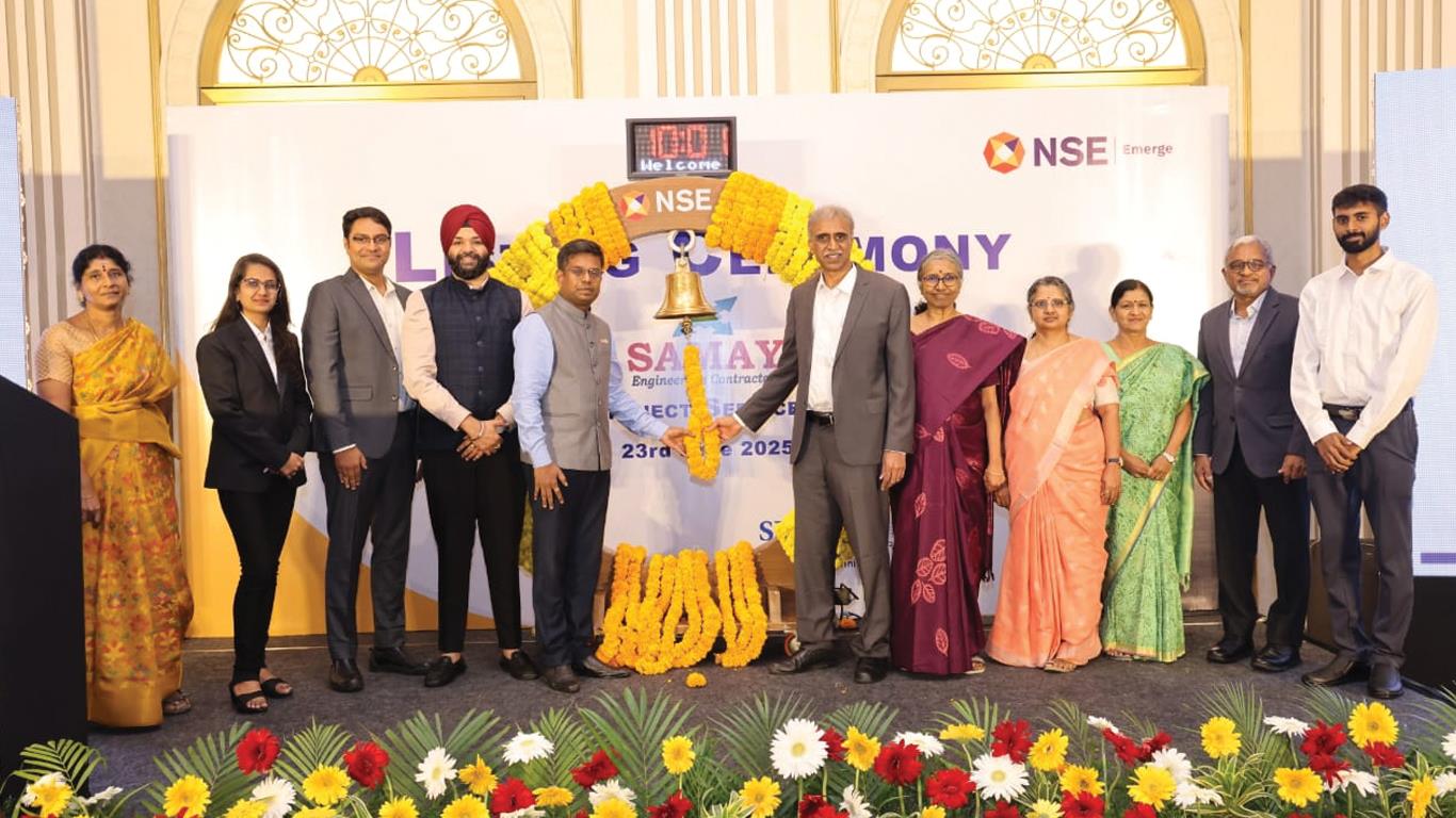 Samay Project Services Shares Debut With Premium On NSE SME Platform