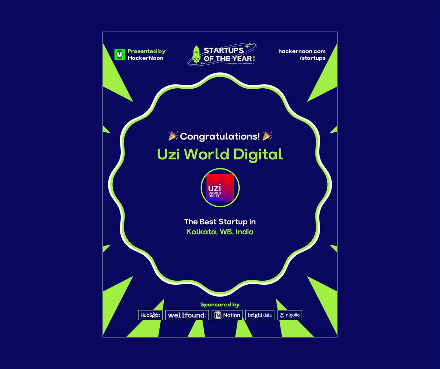 Uzi World Digital Crowned HackerNoon’s Startup of the Year 2024, Leading the Future of Digital ...