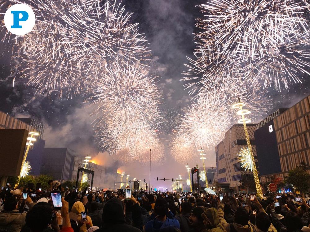 Over 250,000 People Watched Qatar's Largest Fireworks Display In Lusail