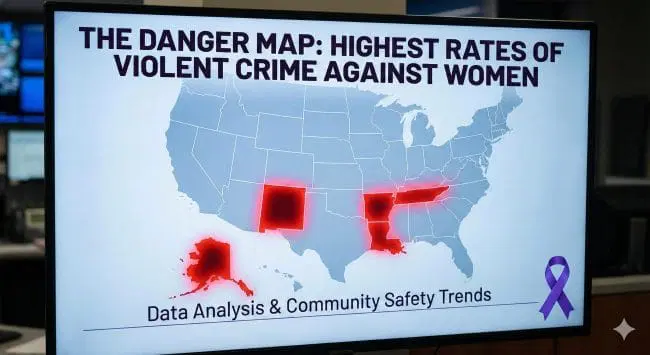 5 States With The Highest Rates Of Violent Crime Against Women