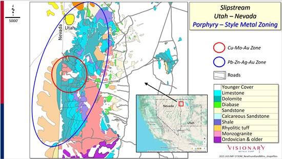 Visionary Acquires Slipstream Copper-Gold-Silver Porphyry Project In Utah