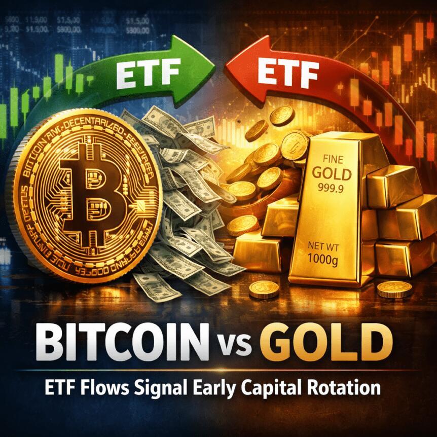 Bitcoin Vs Gold: ETF Flows Signal Early Capital Rotation