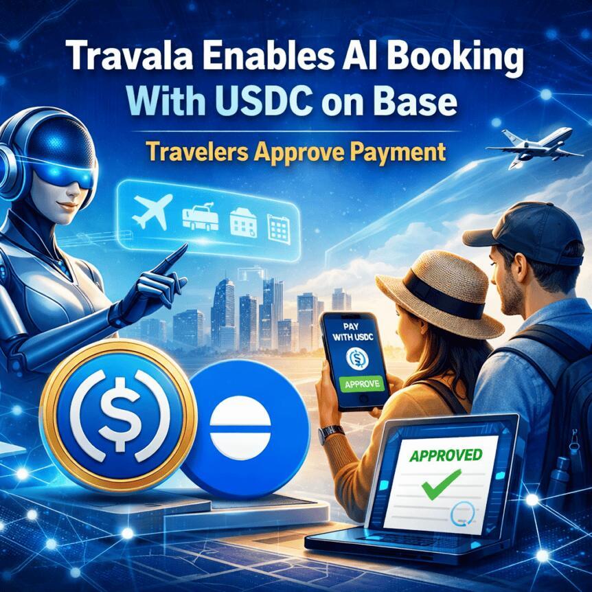 Travala Enables AI Booking With USDC On Base Travelers Approve Payment