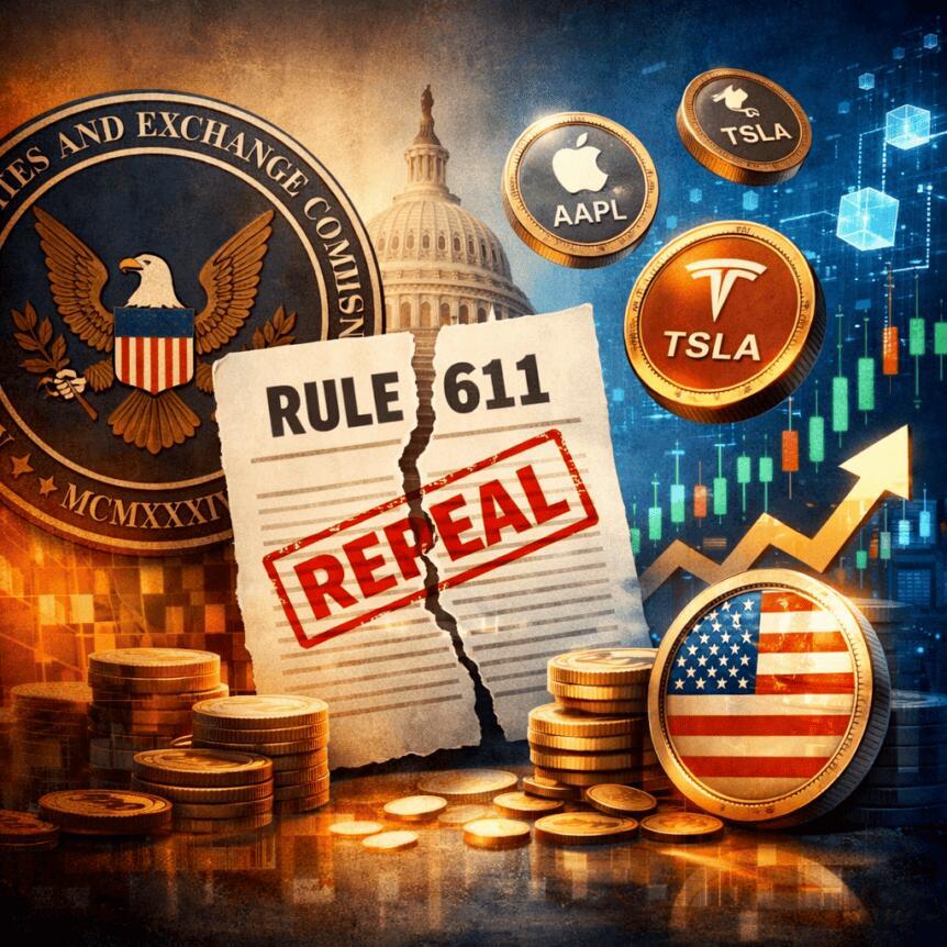 SEC To Scrap Rule 611, Boosting Tokenized US Stocks, Galaxy Says