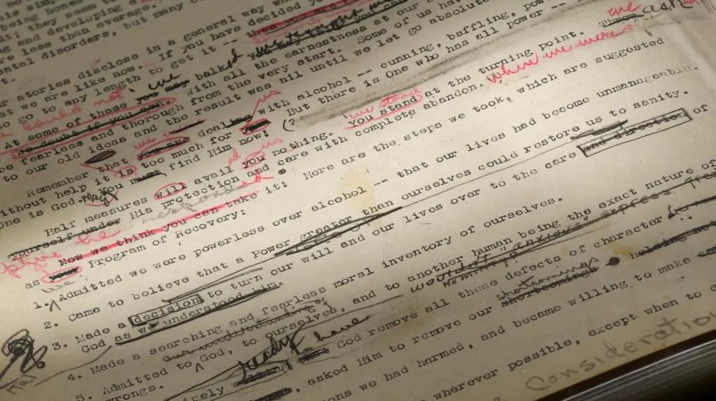Rare Manuscript Of AA 'Big Book' Estimated At $2 M. Heads To Auction